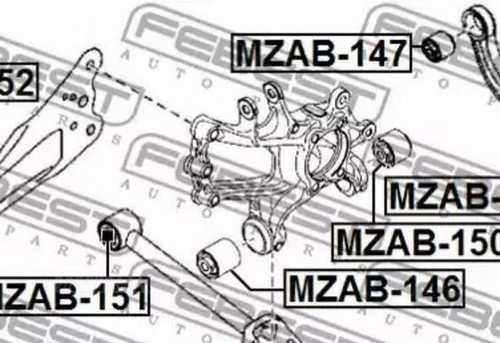 Febest mzab-147 Сайлентблок тяги зад прав/лев