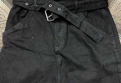 Черная джинсовая юбка