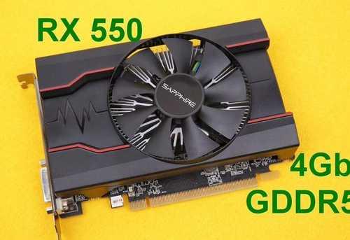 RX 550 4Gb gddr5 Sapphire. Отличное состояние