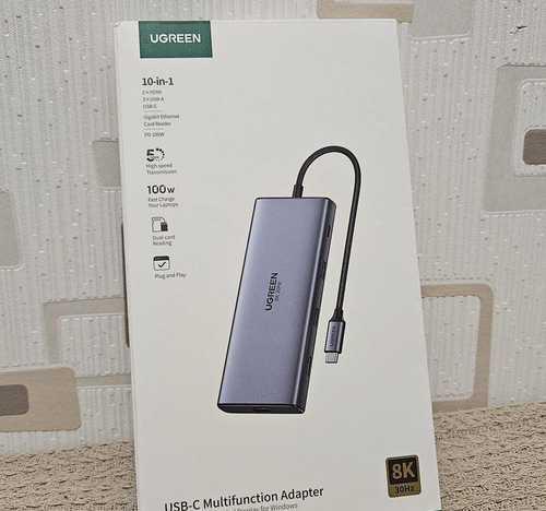 USB хаб концентратор док-станция Ugreen 10 в 1 Pro