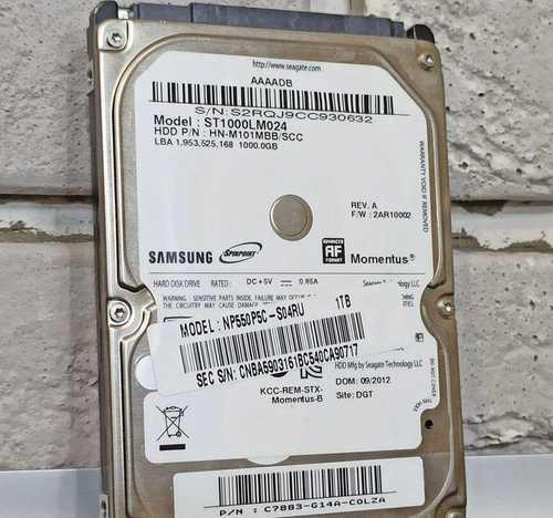 Жёсткий диск 2.5" 1TB Samsung (4.9К Часов)