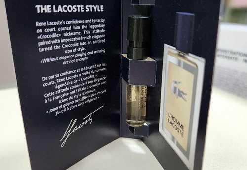 Парфюмерия мужская Lacoste L'homme (M) edT 1,5 ml