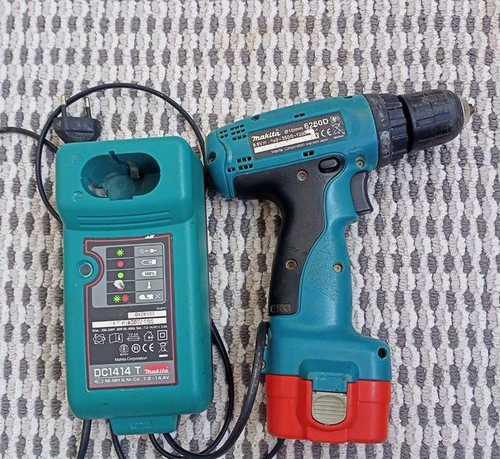 Аккумуляторная дрель шуруповерт makita 6260D