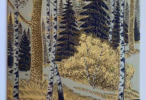 Златоустовская гравюра на стали. Лесной ручей