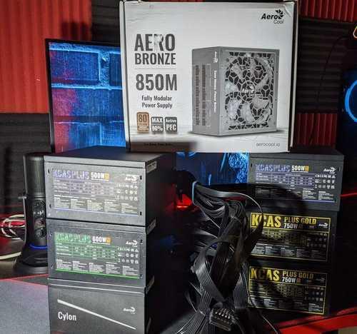 Блоки питания AeroCool 850w / 800w / 750w / 600w