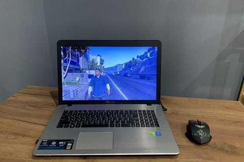 Игровой asus 17,3/Core i7/ram 12гб/GT940/SSD500гб