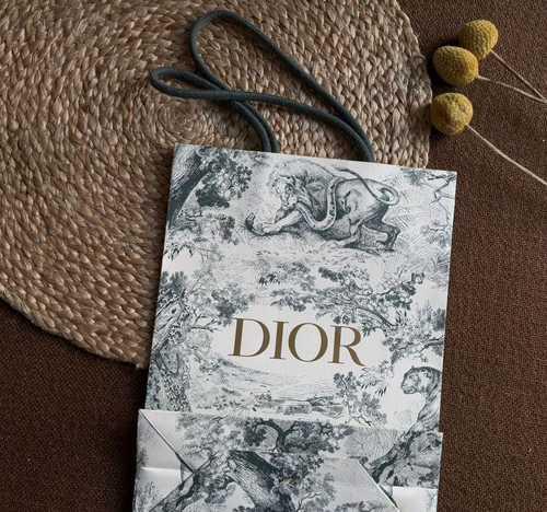 Пакет с ручками брендовый бумажный Dior оригинал