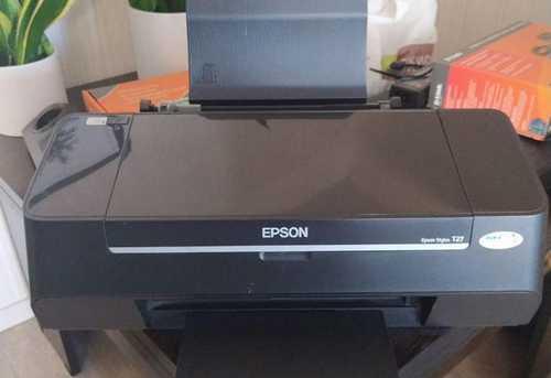 Принтер Epson Stylus T27 цветной струйный