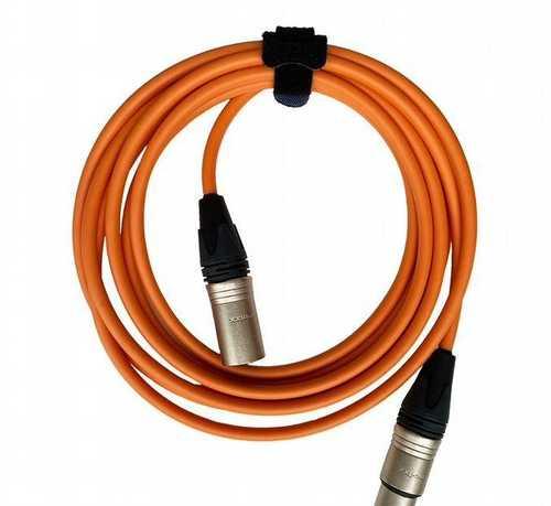 Кабель микрофонный GS-PRO XLR3F-XLR3M (orange) 3 м