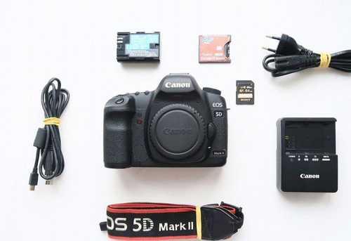 Фотоаппарат Canon 5d mark ii(пробег 19к) +64гб/шну