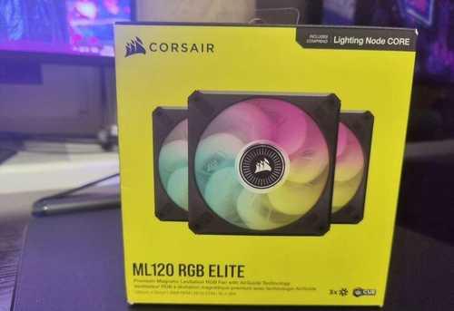 Вентиляторы Corsair ML120 rgb elite набор из 3 шт