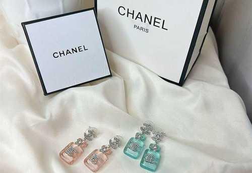 Серьги Chanel серебро 925 проба