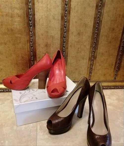 Туфли женские, 2 пары, слипоны в подарок