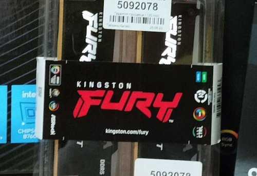 Озу DDR5 Kingston fury Beast RGB 8 гбx2 5600 Мгц