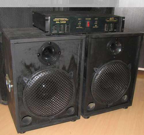 Колонки EVM-Pro 1485W 2ш Bass-30sm Вч1"  Усилитель