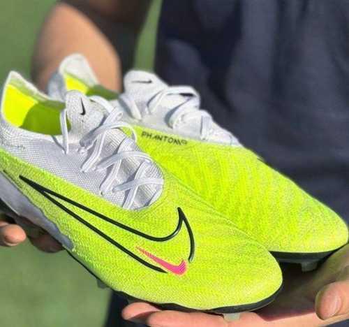 Бутсы Nike Phantom GX Elite white and yellow