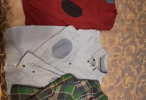 Джемпер Zara и три рубашки р.118