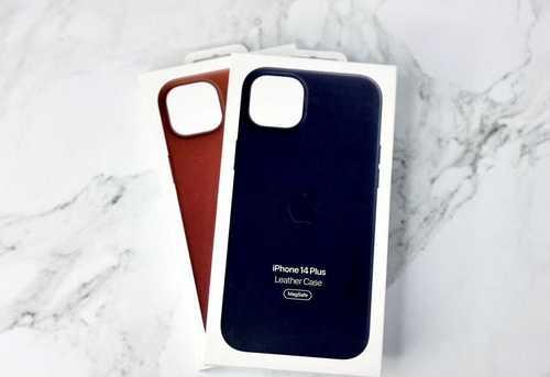 Чехол для iPhone 14 Plus Leather Case Midnight