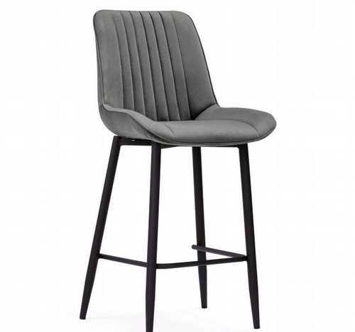 Полубарный стул Седа темно-серый / черные ножки