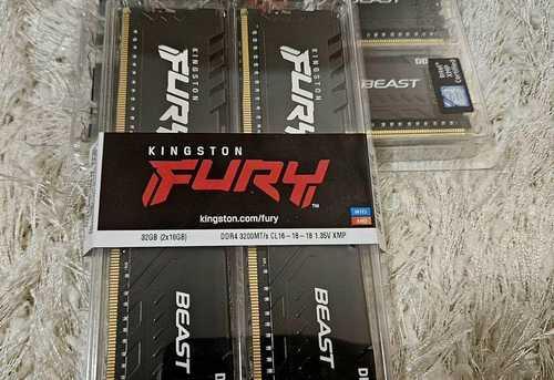 Kingston Fury Beast 32Gb (2x16GB) 3200мгц (Новые)