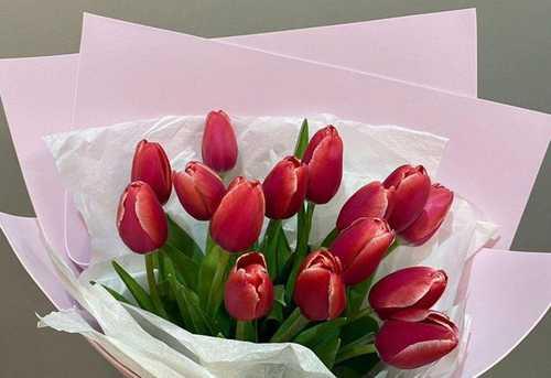Тюльпаны 15 шт. Доставка цветов на 8 марта