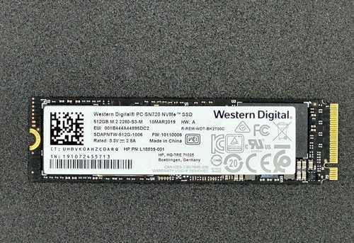 Жесткий диск SSD WD Black SN720 512Gb 1095ч