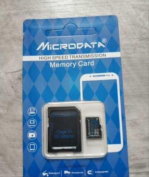 Карта памяти Micro-SD карта 64 Gb. Класс 10