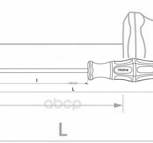 Отвертка стержневая крестовая, PH2x150 мм SDP2150