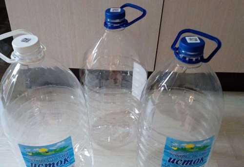 Пластиковые 5 литровые бутылки из под воды
