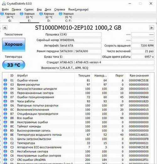 HDD Toshiba Seagate 1 - 8 TB