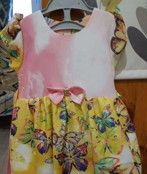 Платье нарядное для девочки 74-80