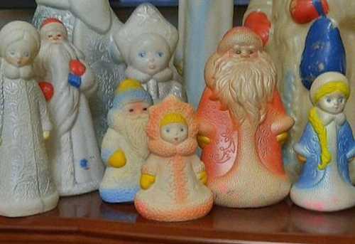 Дед мороз и снегурочка игрушки СССР