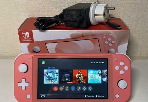 Nintendo switch lite прошитая + карта 128гб