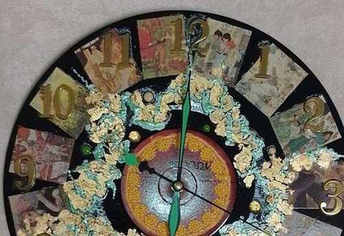 Часы настенные кварцевые, ручная роспись