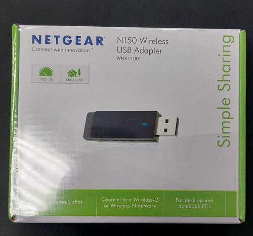 Wi-Fi адаптер Netgear WNA1100-100pes USB