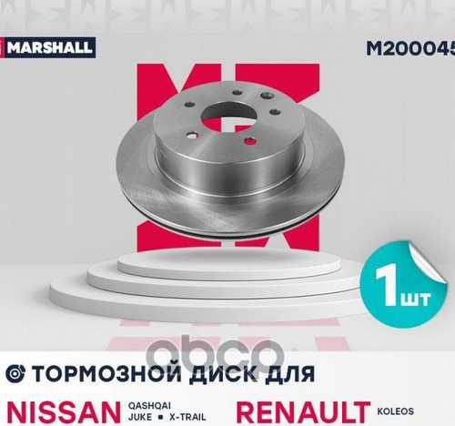 Тормозной диск Nissan Qashqai I 07- / Juke I 10