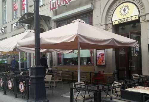 Зонт летний на центральной опоре для уличного кафе