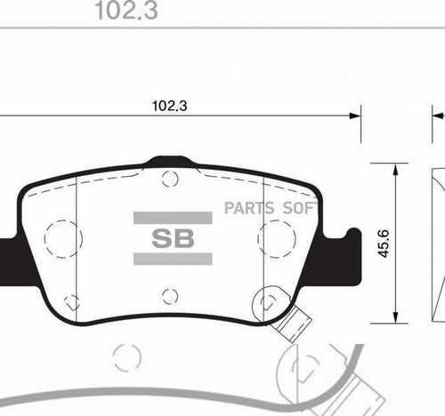 Sangsin brake SP1501 Колодки торм.зад