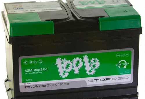 Аккумулятор 70Ач AGM Topla EK700A start-stop 760A