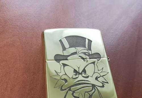 Зажигалка zippo с гравировкой Скрудж Макдак