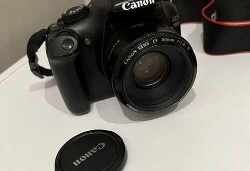Зеркальный фотоаппарат canon eos 1100d + объектив
