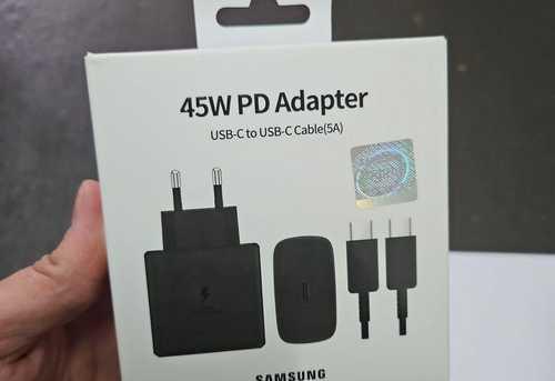 Быстрая зарядка samsung 45w type-c + адаптер