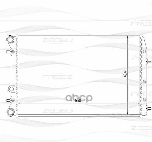 Радиатор VAG polo/fabia 01- 1.2-2.0/1.4TD/1.9TD