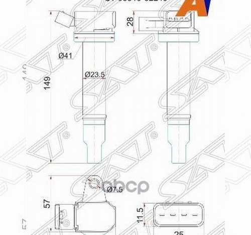 Катушка зажигания toyota 2UZ-FE 02- LX470/LCR