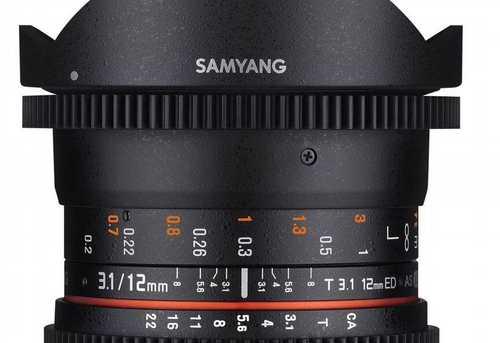 Samyang 12mm T3.1 ED AS NCS Fish-eye vdslr Sony E