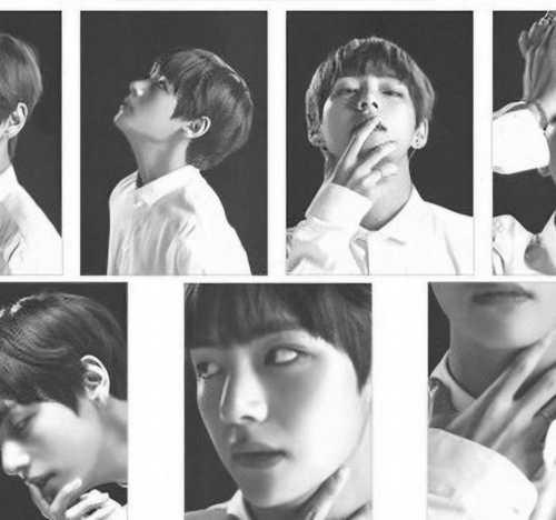 BTS фейс-фото wings Tour Тэхен Чонгук Юнги Чимин