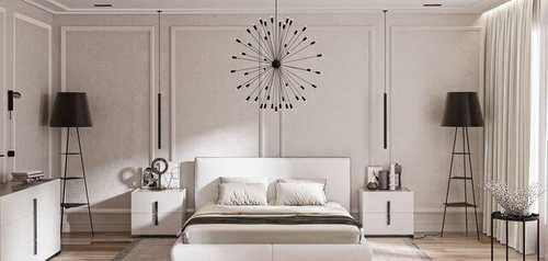 Кровать bergen в стиле минимализм + доставка,сборк