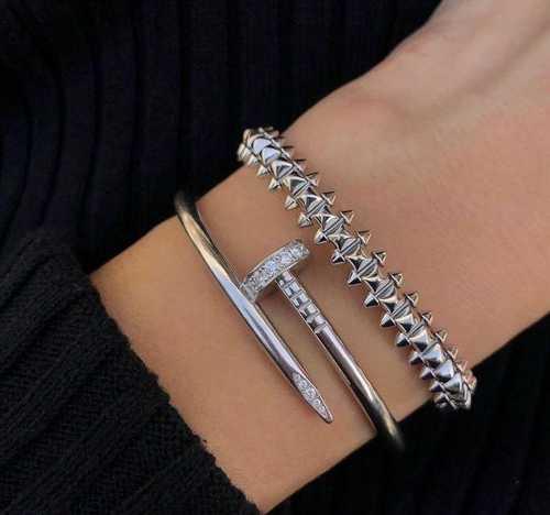 Браслет Cartier гвоздь с камнями