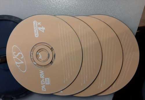 Диски DVD RW 4,7 гб (4 шт.) в коробке