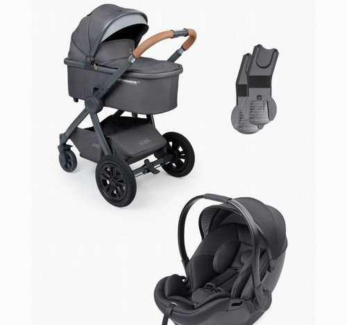 Детская коляска HB Mommer Pro 3 в 1, Dark Grey